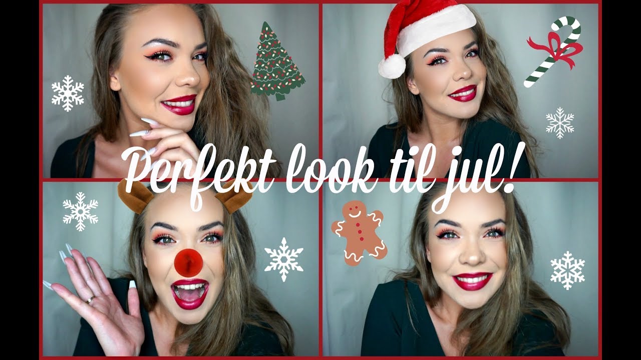 PERFEKT SMINKE-LOOK TIL JUL / DESEMBER ♡ Christmas makeup look ...