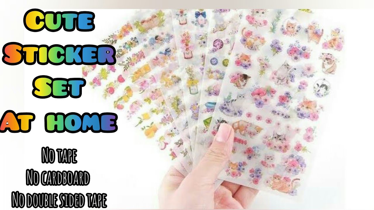how to make cute stickers set at home/sticker set at home/cute sticker ...