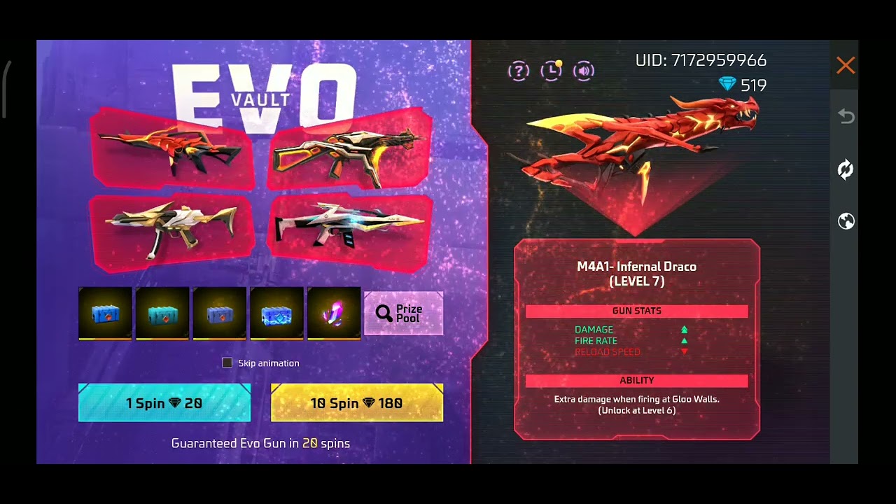 New M4A1 EVO Gun Obtain Free Fire Max - YouTube