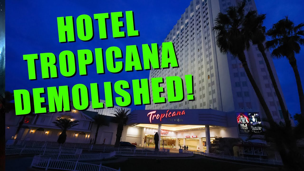 Hotel Tropicana Demolition - Full Show and Explosion, best view! - YouTube
