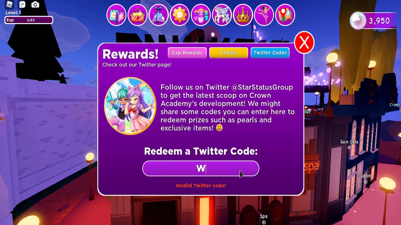 ROBLOX - CROWN ACADEMY CODES | FittiGames - YouTube