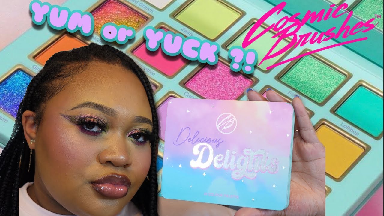 COSMIC BRUSHES DELICIOUS DELIGHTS PALETTE | SWATCHES & REVIEW - YouTube