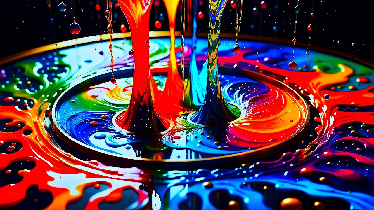 (Copyright Free) Vibrant World Liquid Paint Abstract Background Video ...