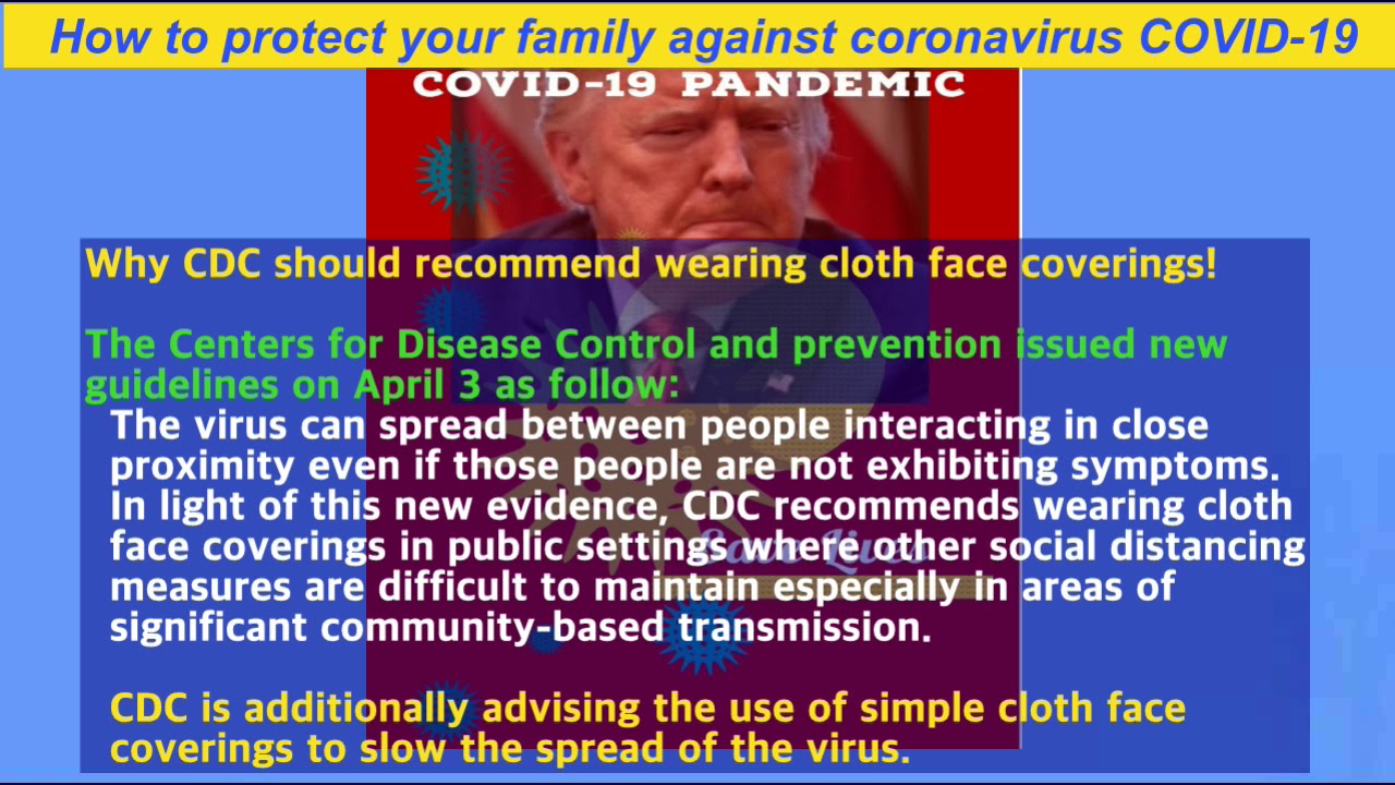 Why CDC Should Recommend Wearing Cloth Face Coverings! Coronavirus ...