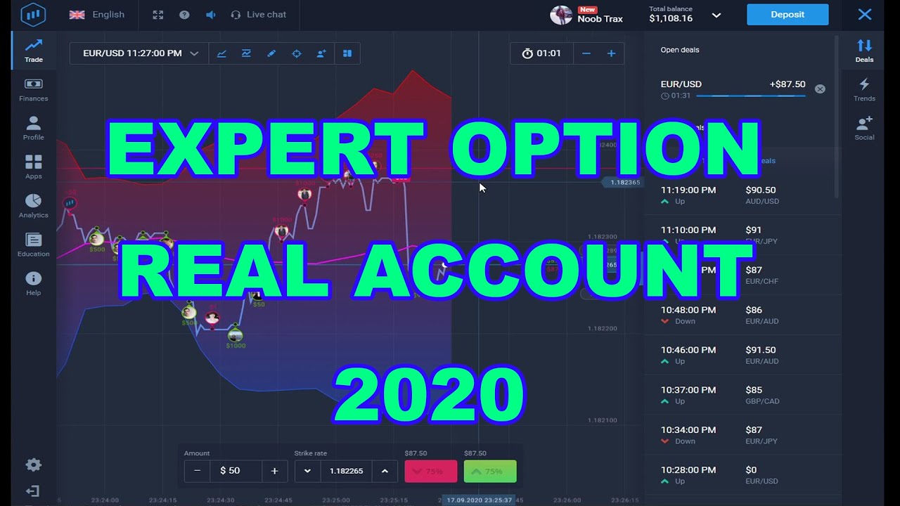 Expert Option - Real Account 2020 | 2 Minutes Strategy with MT4 ...