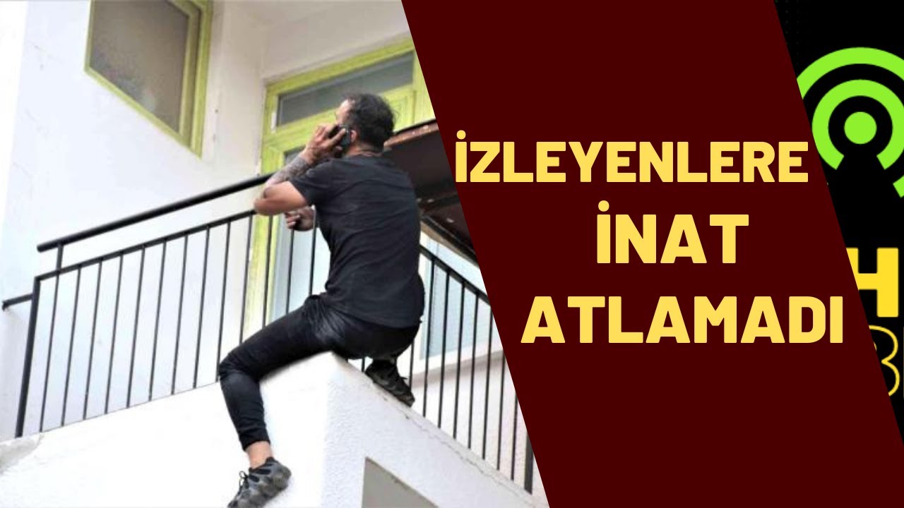 İNTİHAR ETMEK İÇİN 3. KATA ÇIKAN ADAM DONDURMA YİYEREK İZLEYENLERİ ...