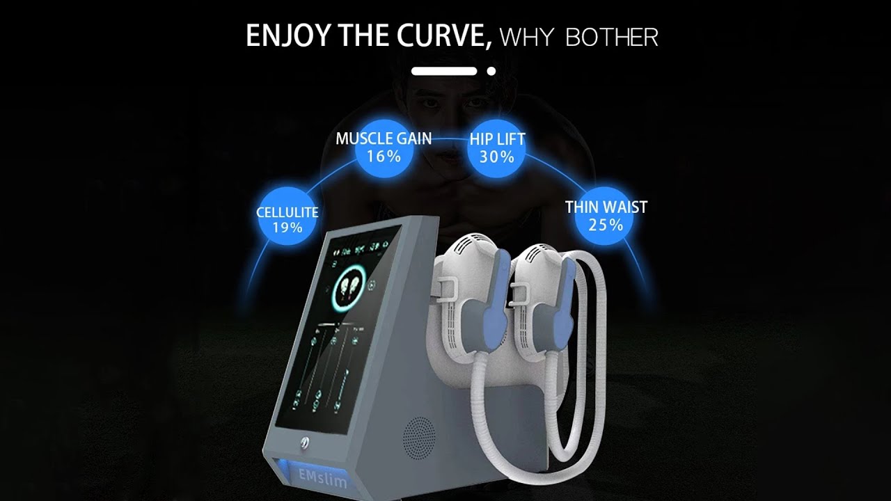 Portable 4 handles electric muscle stimulator ems body sculpting slim ...