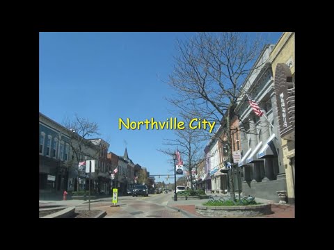 Old Town, Historic City Northville - Driving Through Downtown ...