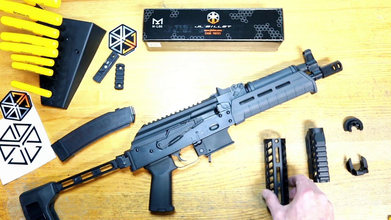 JL Billet AK M-LOK Handguard Install on a PSA AKV - YouTube