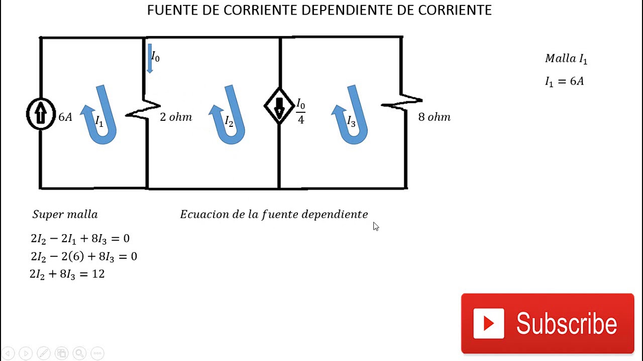 Fuente De Corriente Dependiente De Corriente MÉtodo De Mallas Super