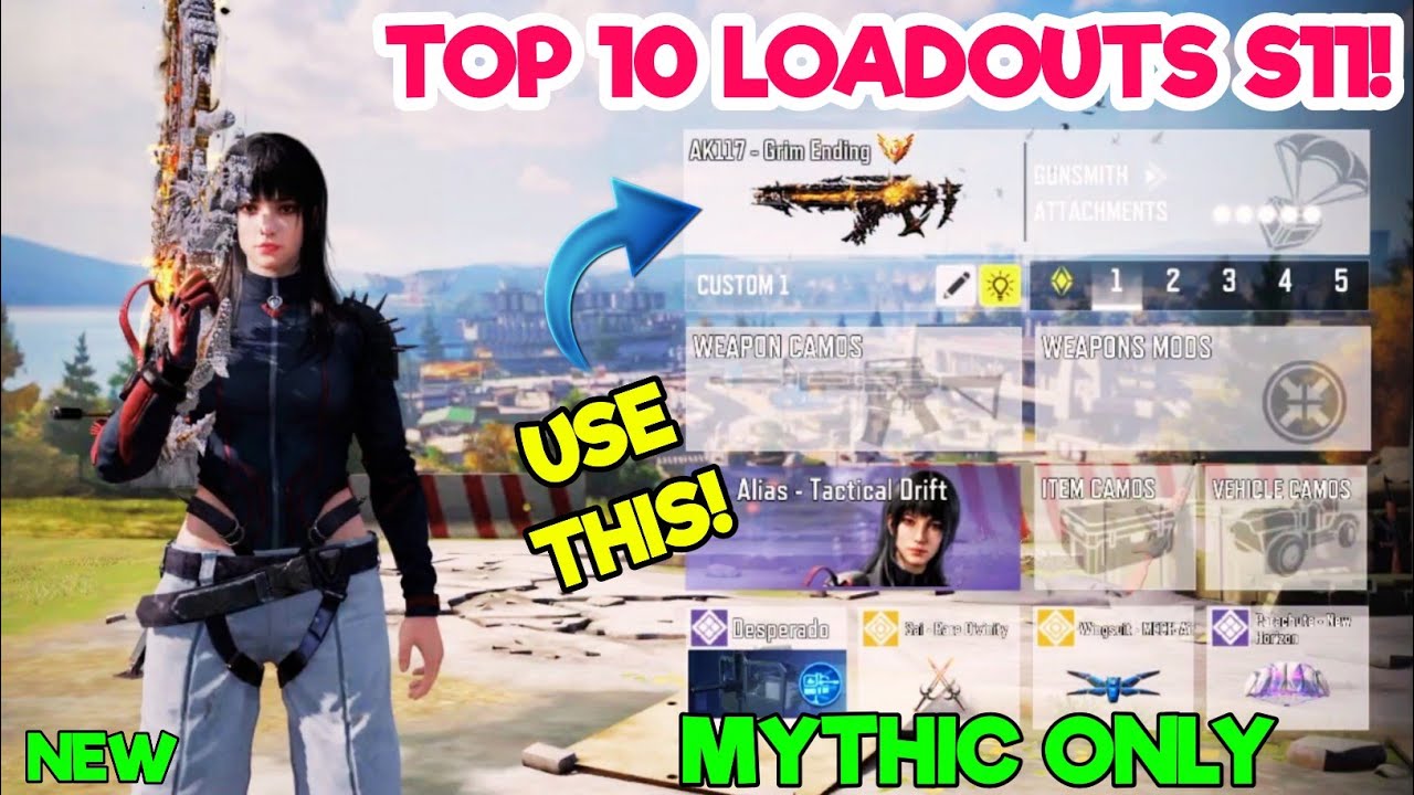 TOP 10 LOADOUTS for MYTHIC GUNS in SEASON 11 of CODM | codm br best ...
