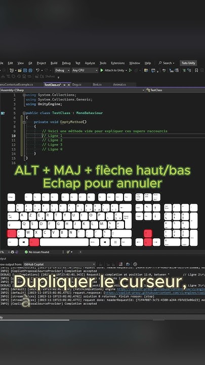 Tuto Unity 7 raccourcis utiles pour coder plus rapidement - YouTube