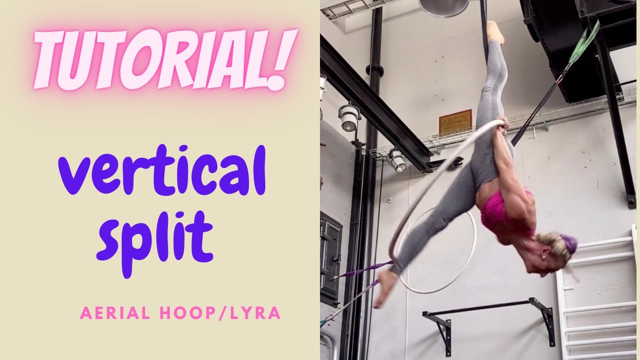 how to do a vertical split with the foot block in sling on aerial hoop ...