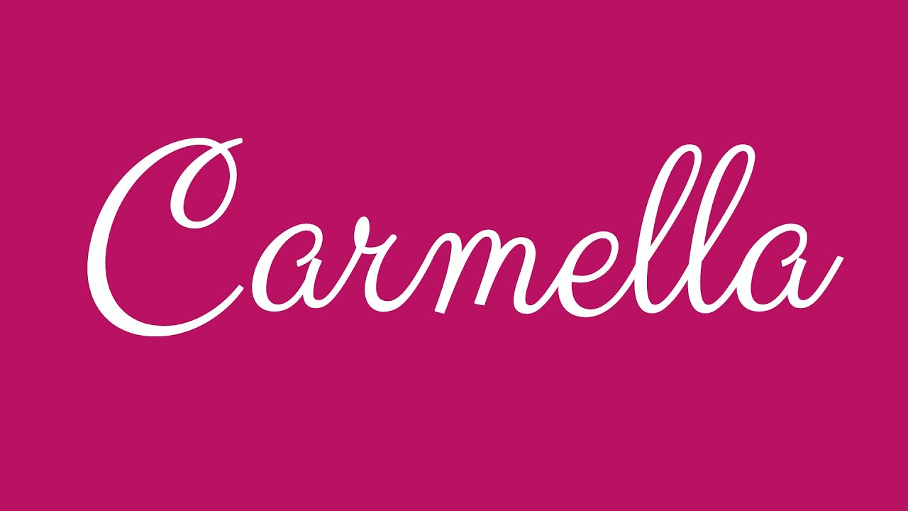 Learn how to Sign the Name Carmella Stylishly in Cursive Writing - YouTube