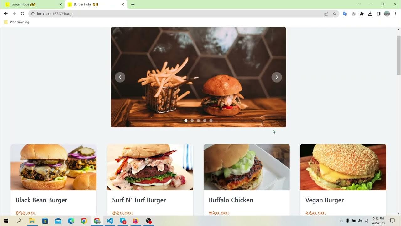 Burger Restaurant website project with tailwind css. - YouTube