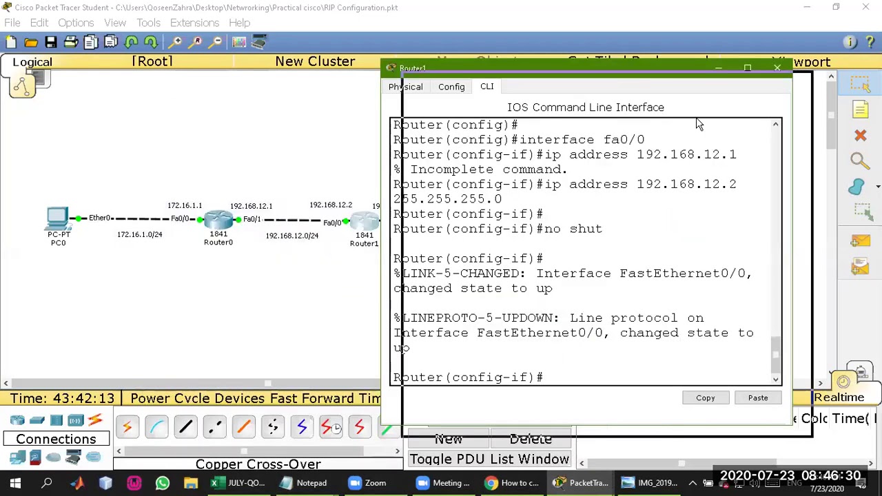 Practical Lecture #27: RIP Configuration - YouTube