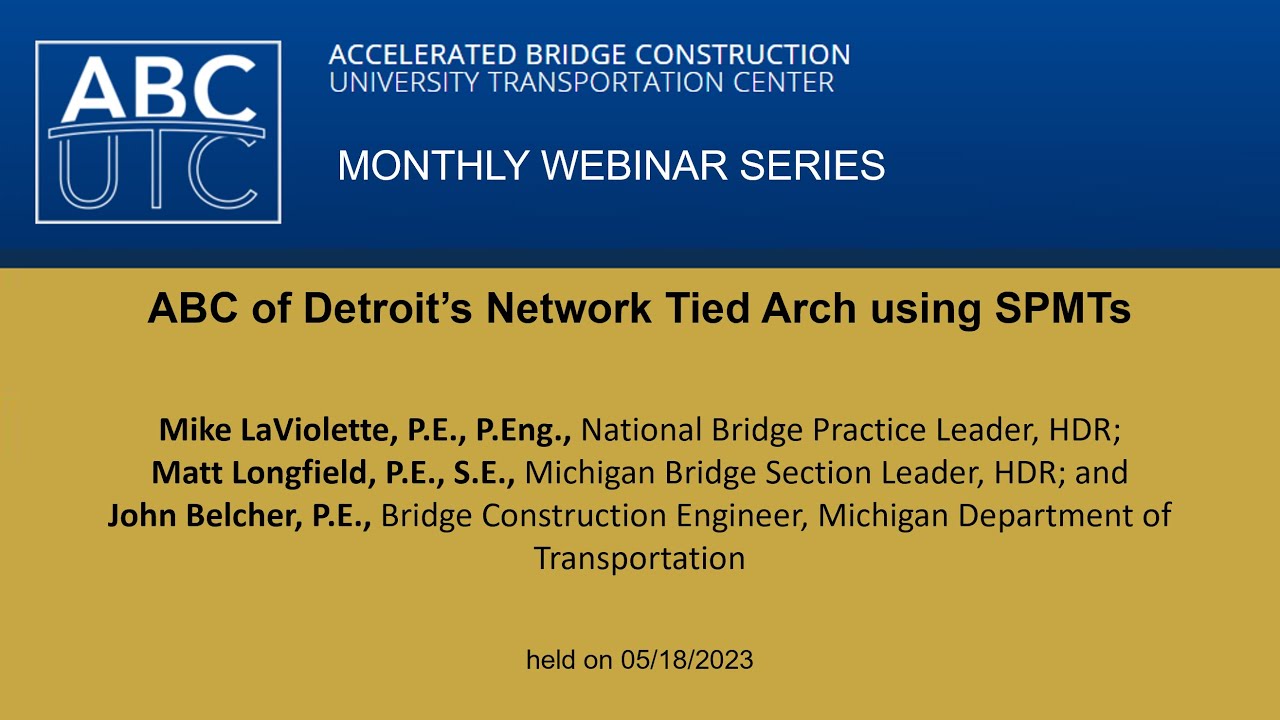 ABC of Detroit’s Network Tied Arch using SPMTs - YouTube