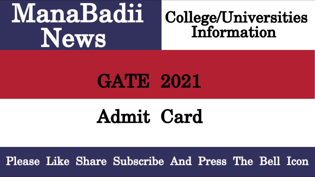 GATE 2021 Admit Card - YouTube