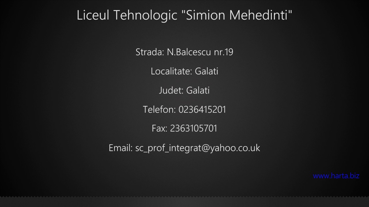Liceul Tehnologic "Simion Mehedinti" Galati - YouTube
