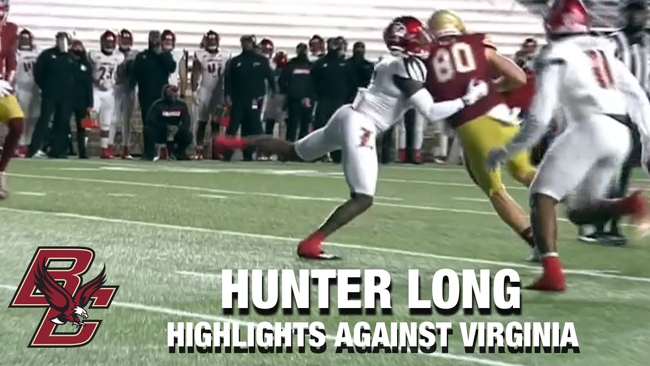 Boston College TE Hunter Long Highlights Against Virginia - YouTube
