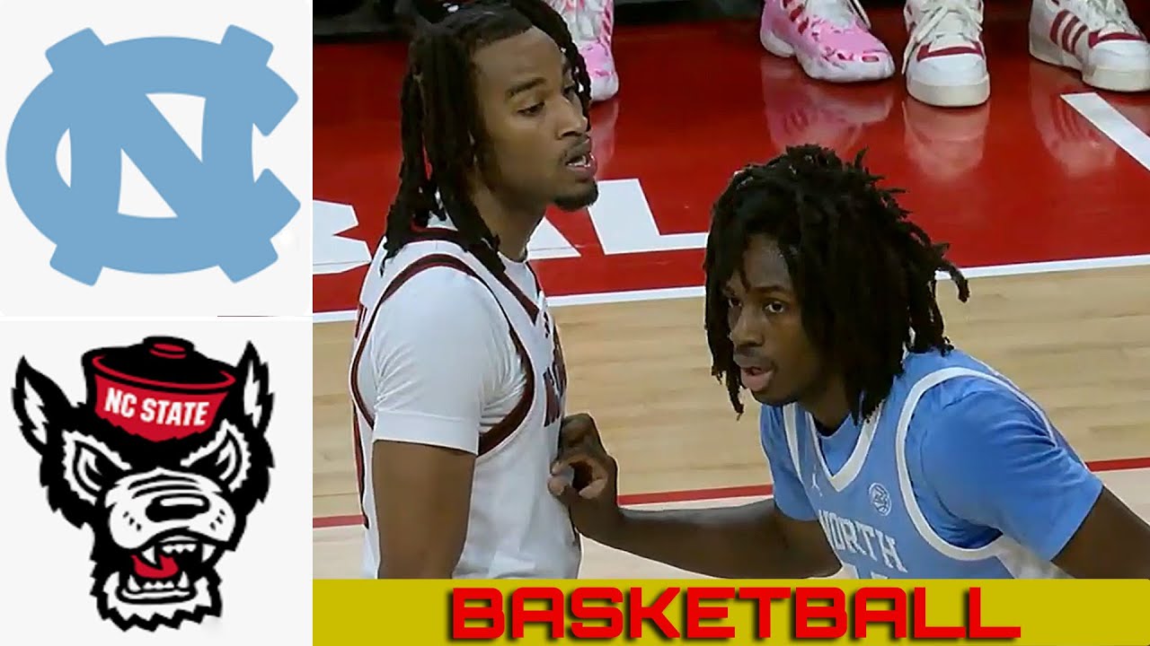 North Carolina vs NC State Basketball Game Full Highlights 2025 - YouTube