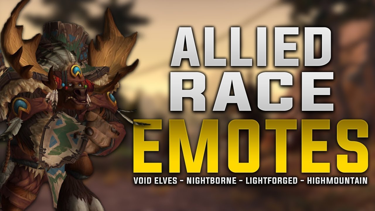 Allied Race Male Emotes With Sound | Running & Walking Animations - YouTube