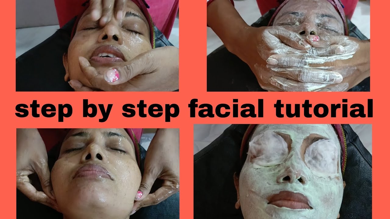 Step by step facial tutorial for beginners #greenteafacial#skincare # ...