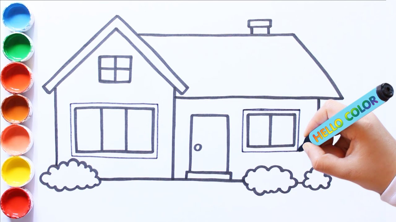 How to Draw a House in Just 10 Minutes | super easy drawing step by ...
