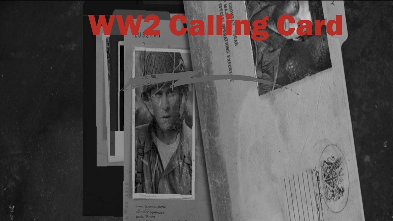 First To Win WWII Calling card - YouTube