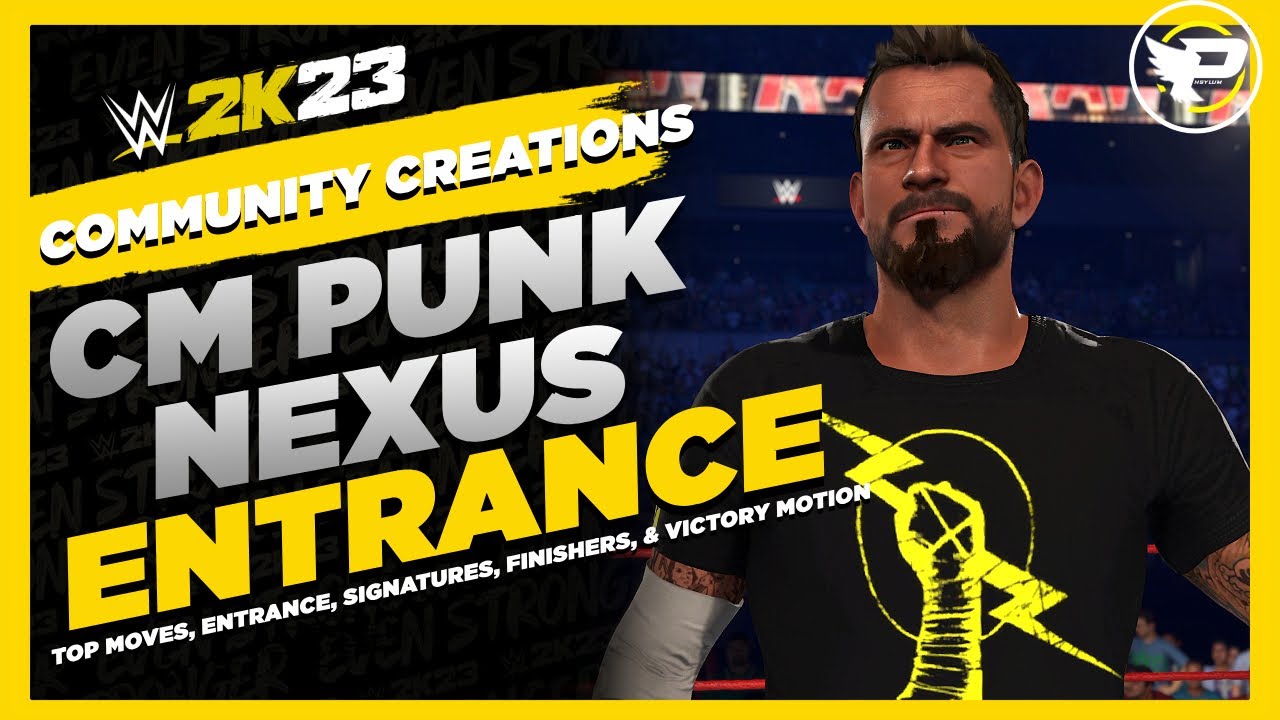 WWE 2K23 CM PUNK EVOLUTION PACK #8 NEXUS Entrance, Top Moves ...