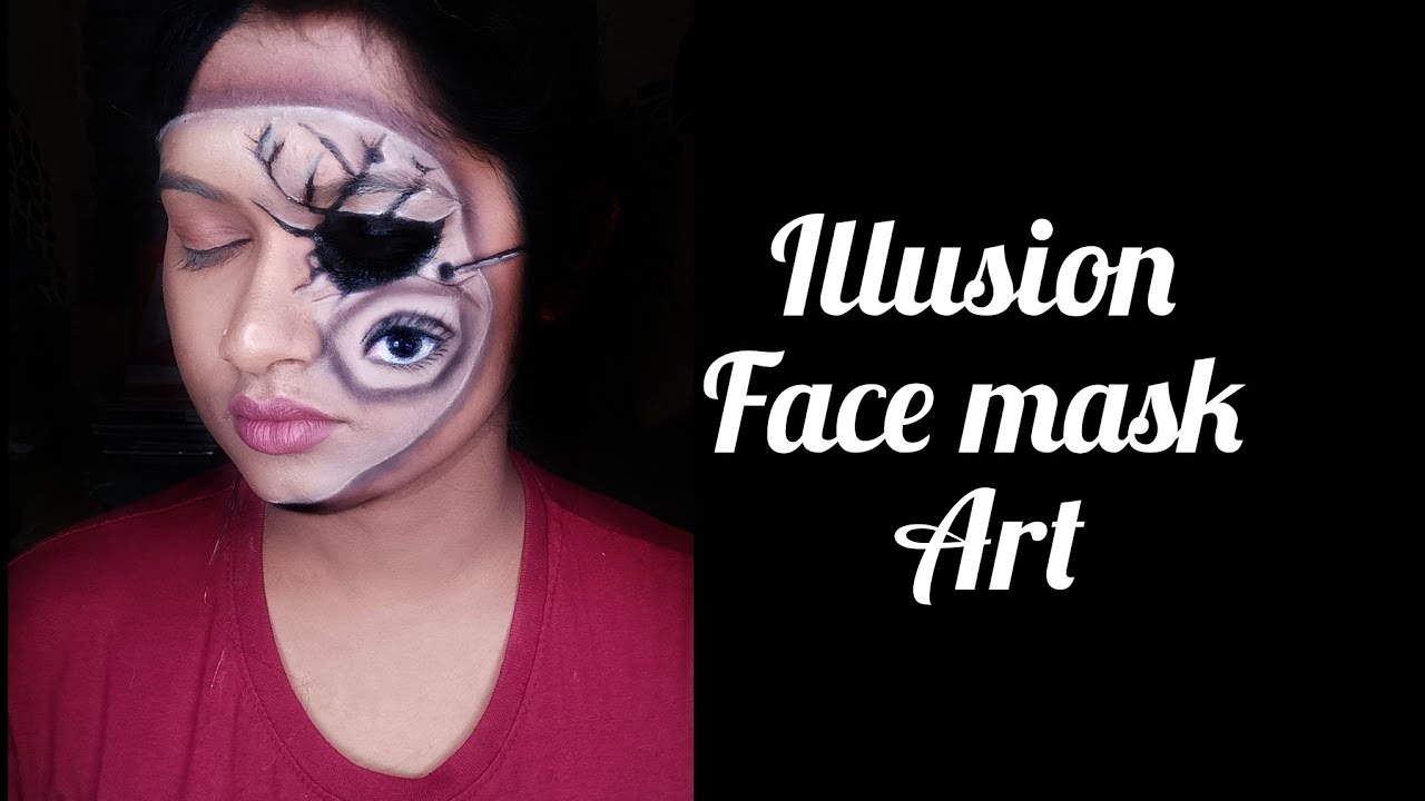 Illusion face mask art || illusion face art || - YouTube