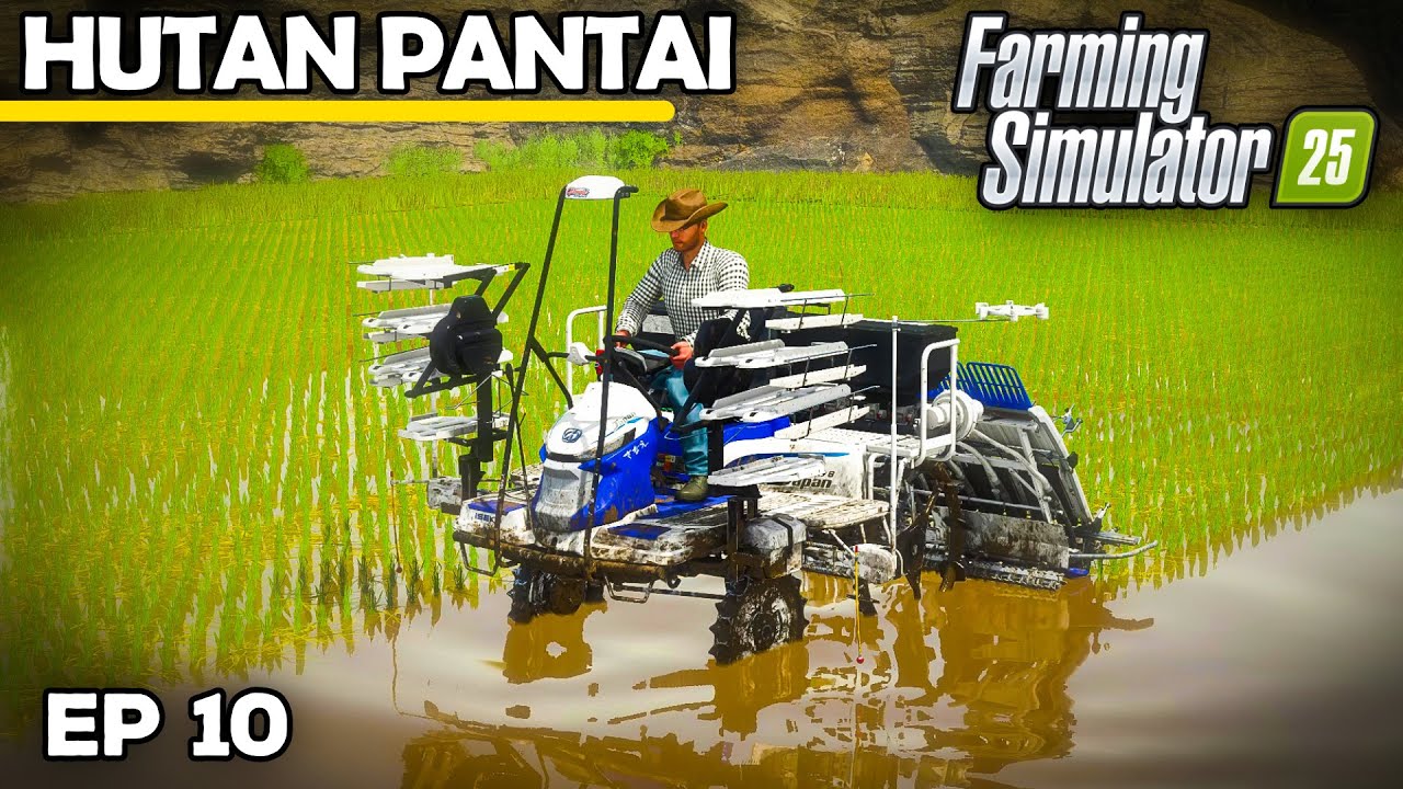 TRANSPLANTING RICE WITH UNIQUE MACHINE | Farming Simulator 25 - Hutan ...