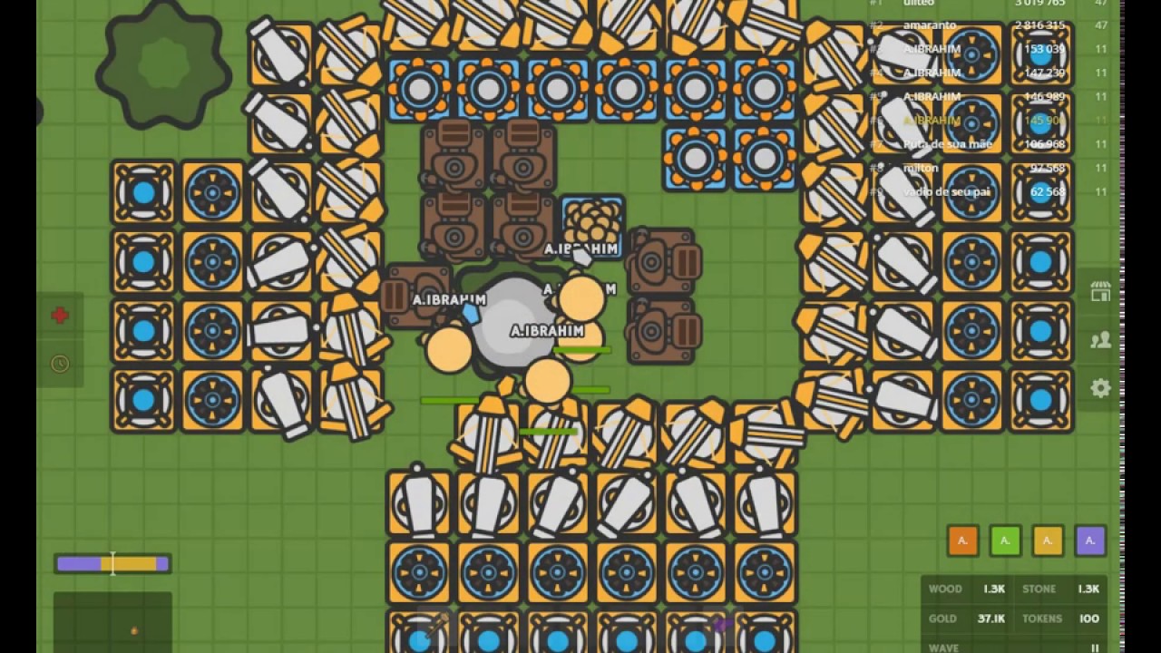 zombs.io 4 player grean base - YouTube