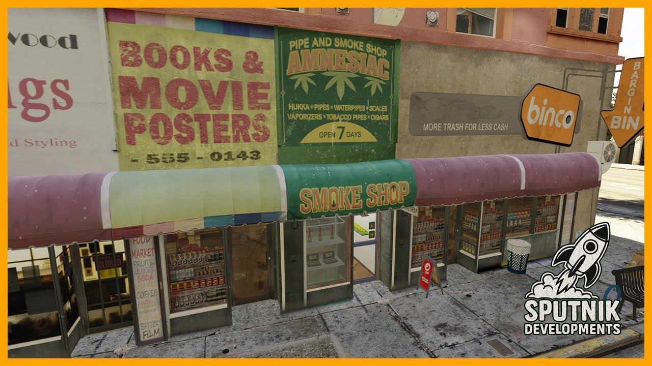 Amnesiac Smoke Shop [FiveM MLO] [FREE] | Sputnik Developments - YouTube