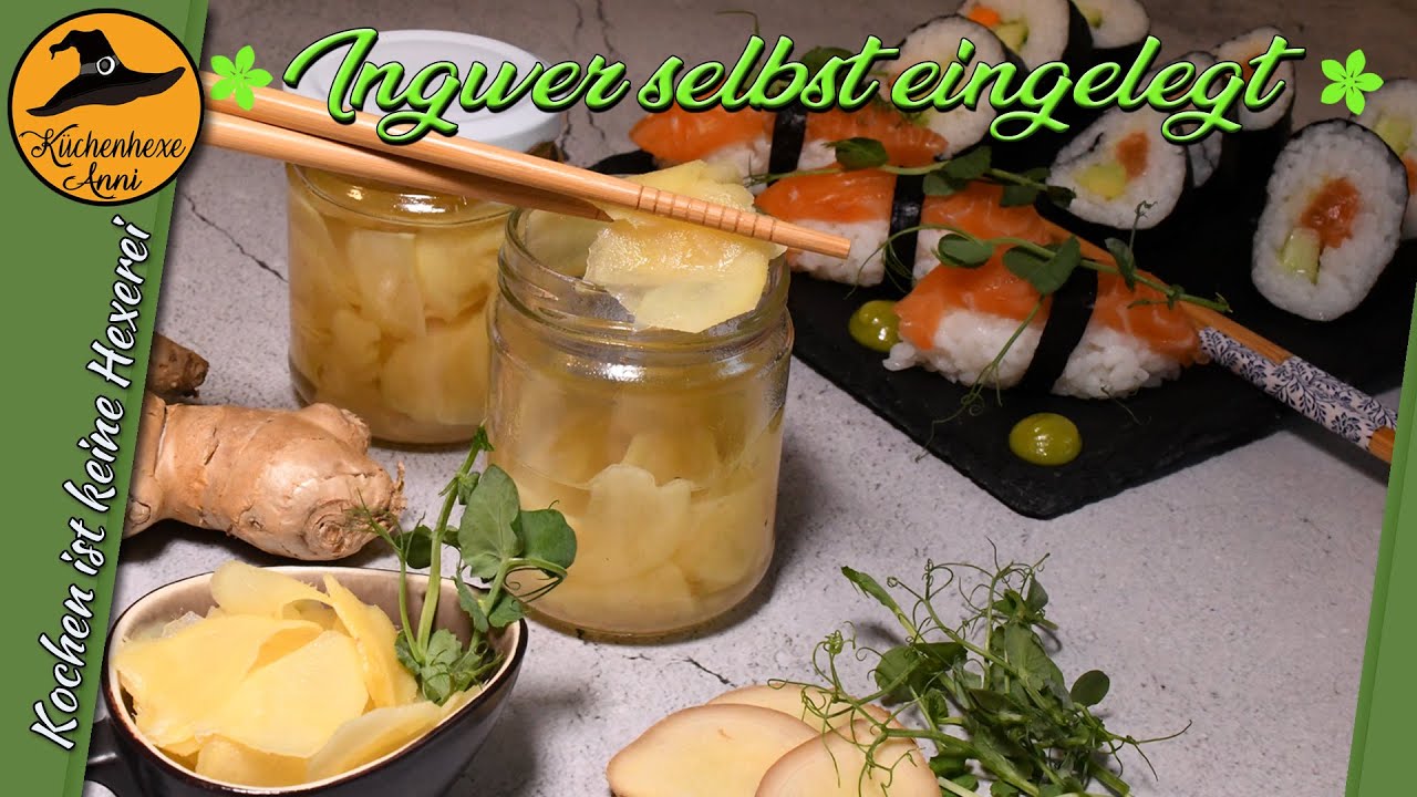 Eingelegten Ingwer ( Sushi - Ingwer ) einfach selbermachen - YouTube
