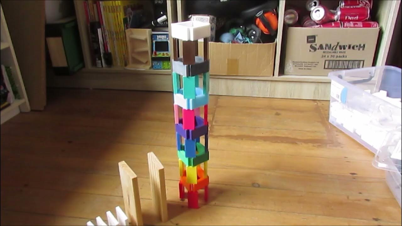 Domino Tower With Only 48 Dominoes! - YouTube
