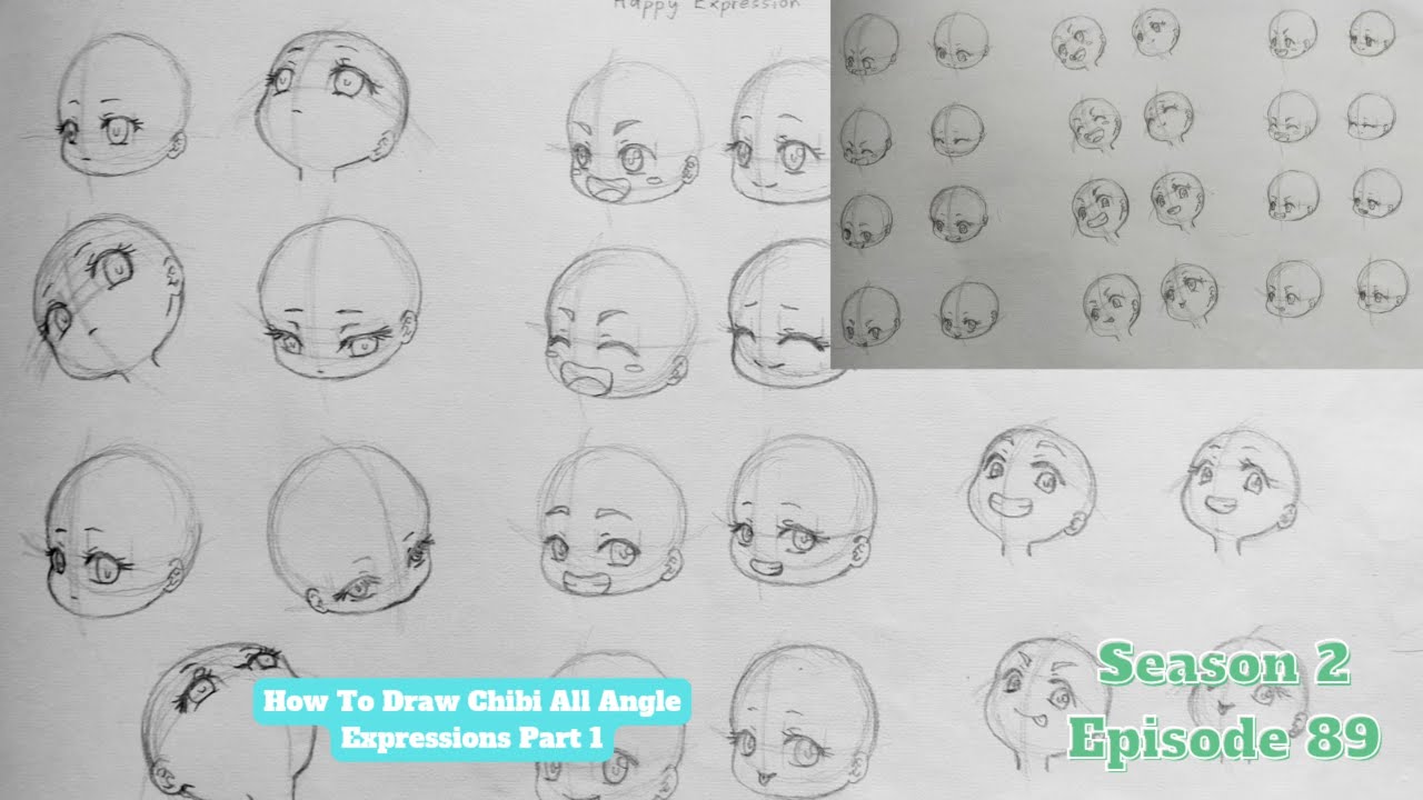 How To Draw Chibi All Angle Expressions Part 1 S.2 #89 - YouTube