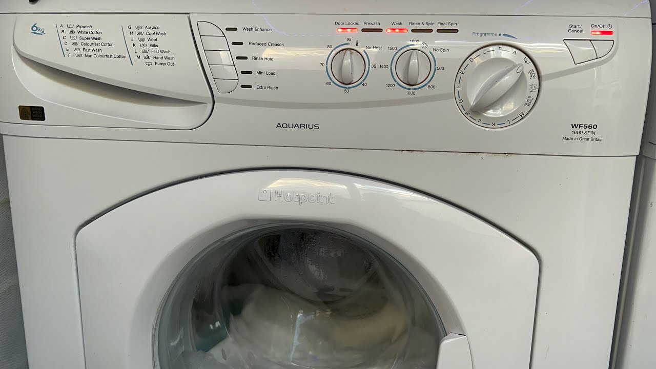 Hotpoint WF560! First video of it on youtube! Including other washers ...