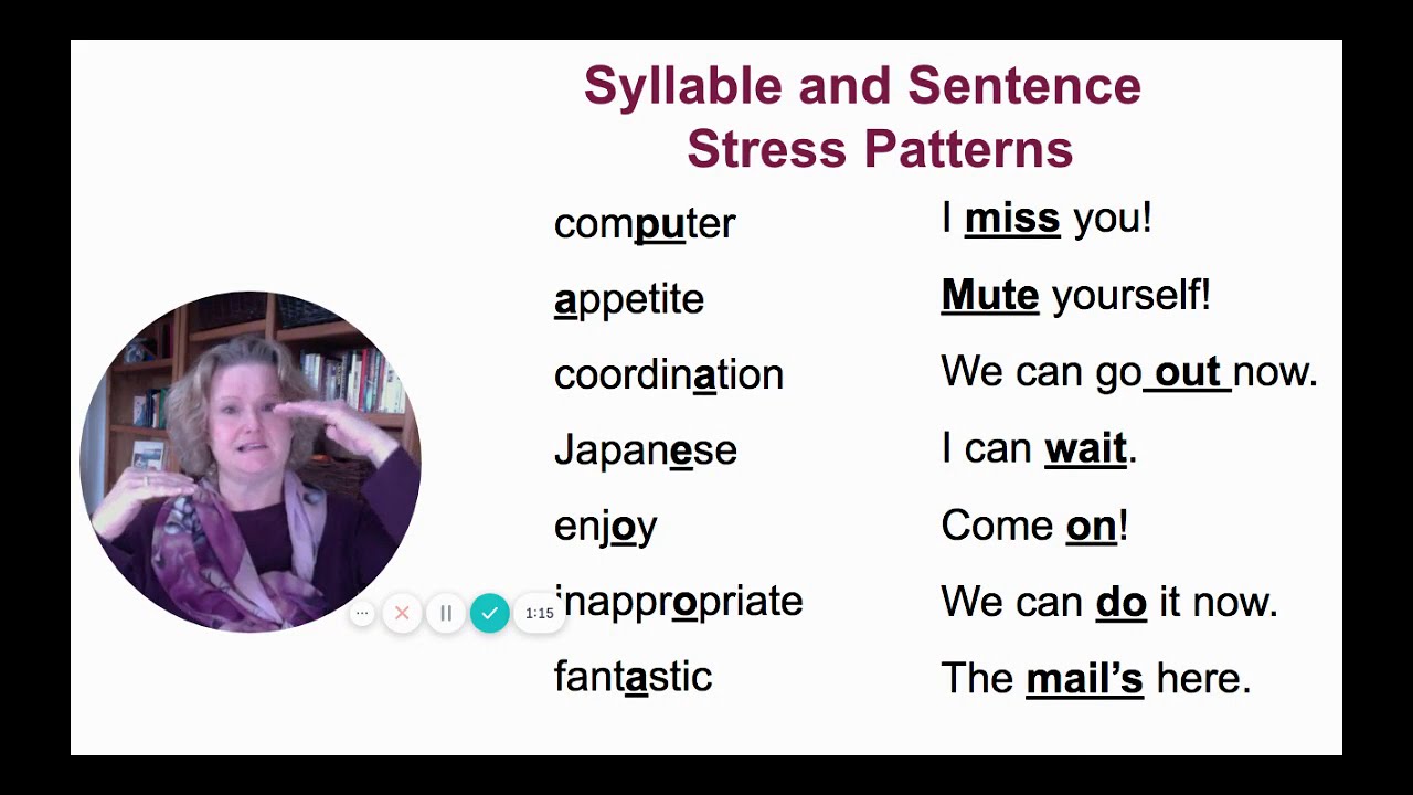 Sounding More American with Syllable and Sentence Stress Patterns - A ...