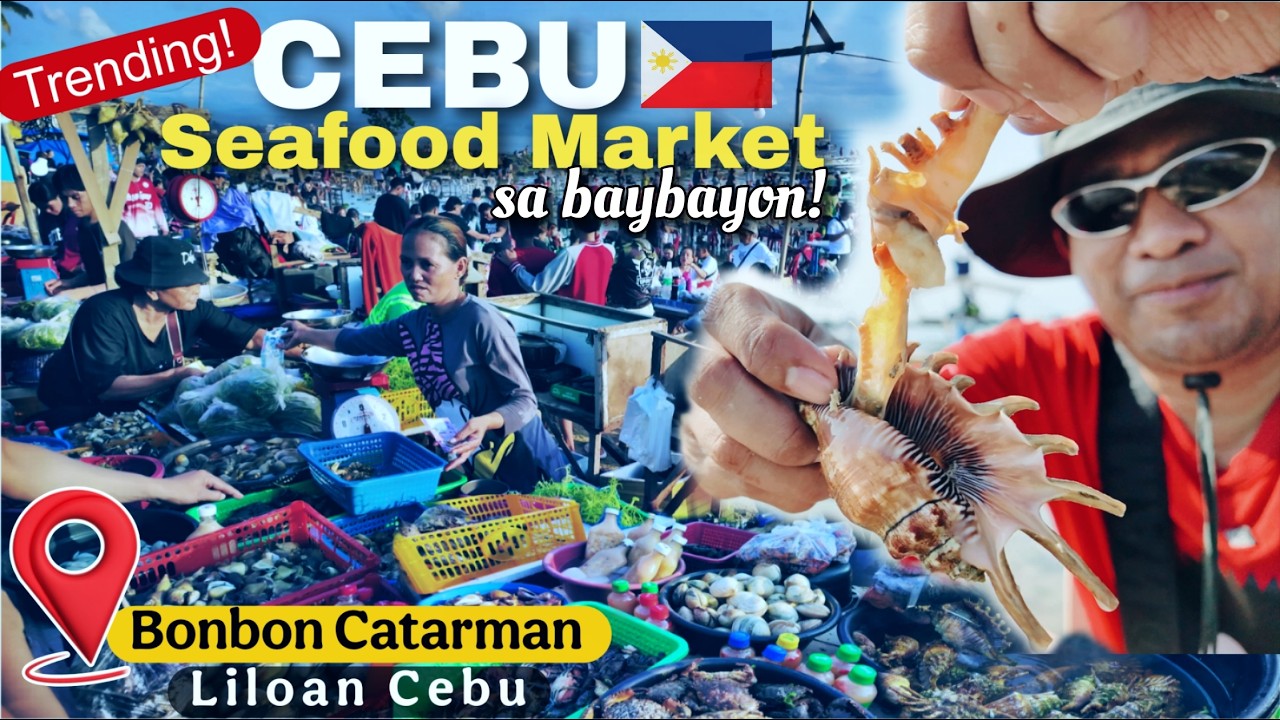 Trending! Fresh Seafood Market in Bonbon Catarman Liloan Cebu! - YouTube