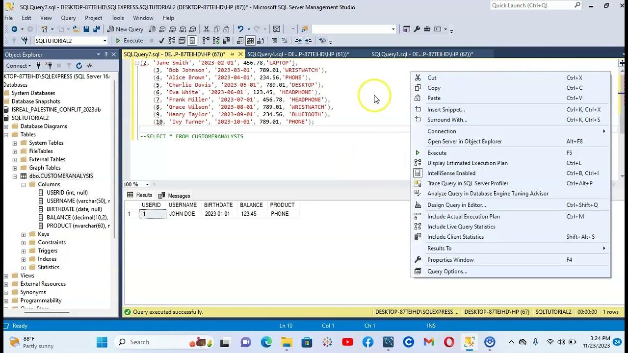 HOW TO INSERT DATA INTO TABLE - YouTube