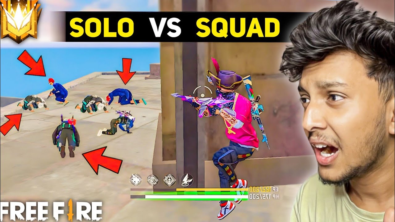I PLAY FREE FIRE FOR THE FIRST TIME 🔥 25+ KILLS 😱 SOLO vs SQUAD ...