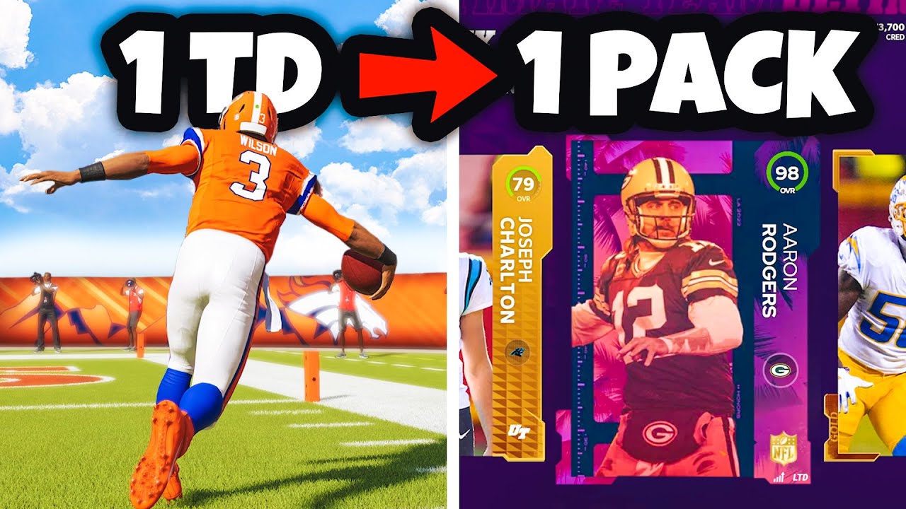 I Opened A Pack EVERY Touchdown I Scored! - YouTube