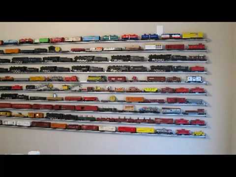 Newly installed S-Gauge train display shelves. - YouTube