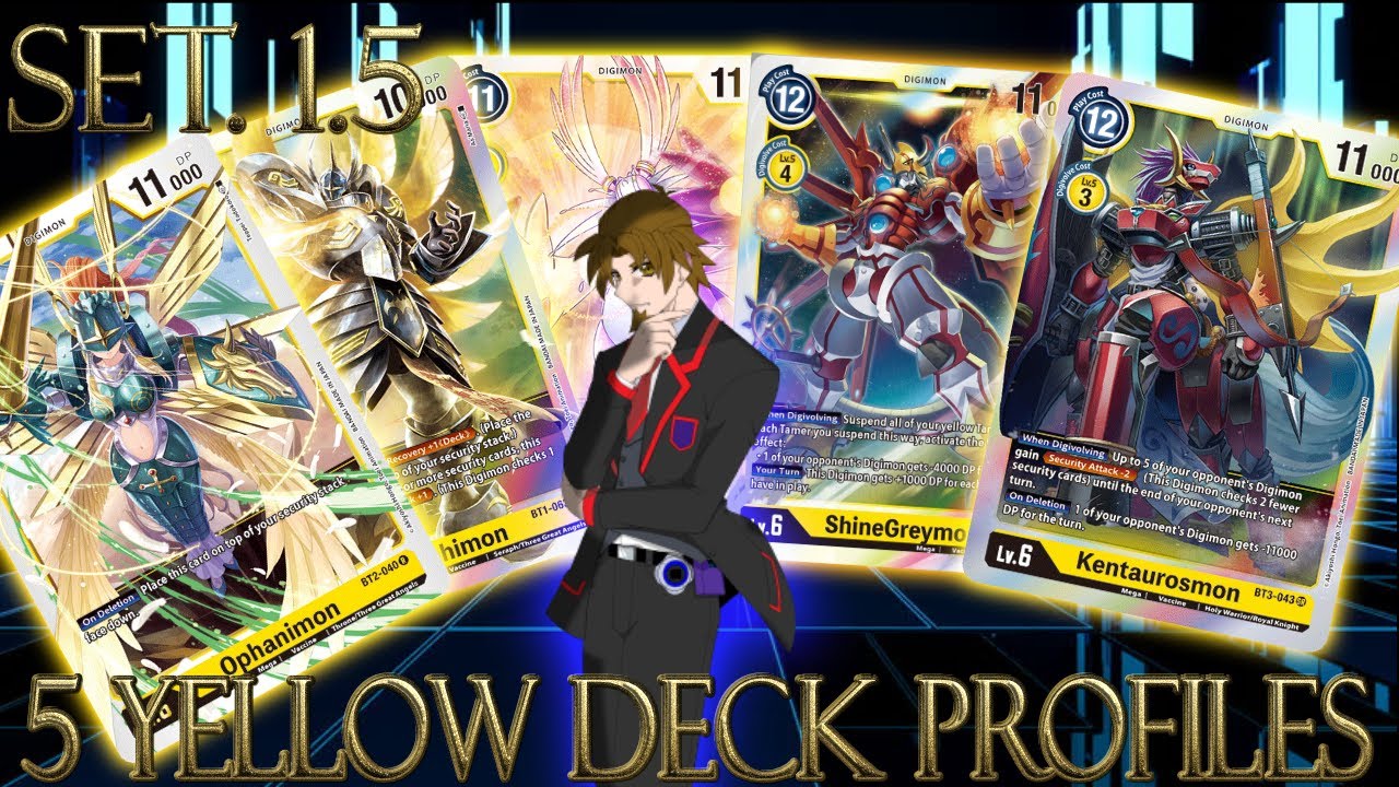 Digimon TCG || Yellow set 1.5 || 5 amazing builds - YouTube