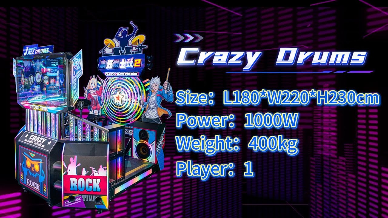 New Product Coin Operated 43 Inch Crazy Jazz Drum Music Arcade ...