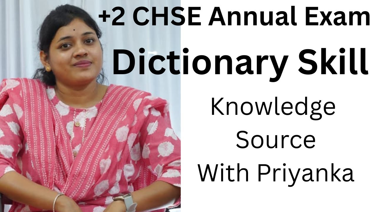 +2CHSE Exam Book -3 Dictionary Skill - YouTube