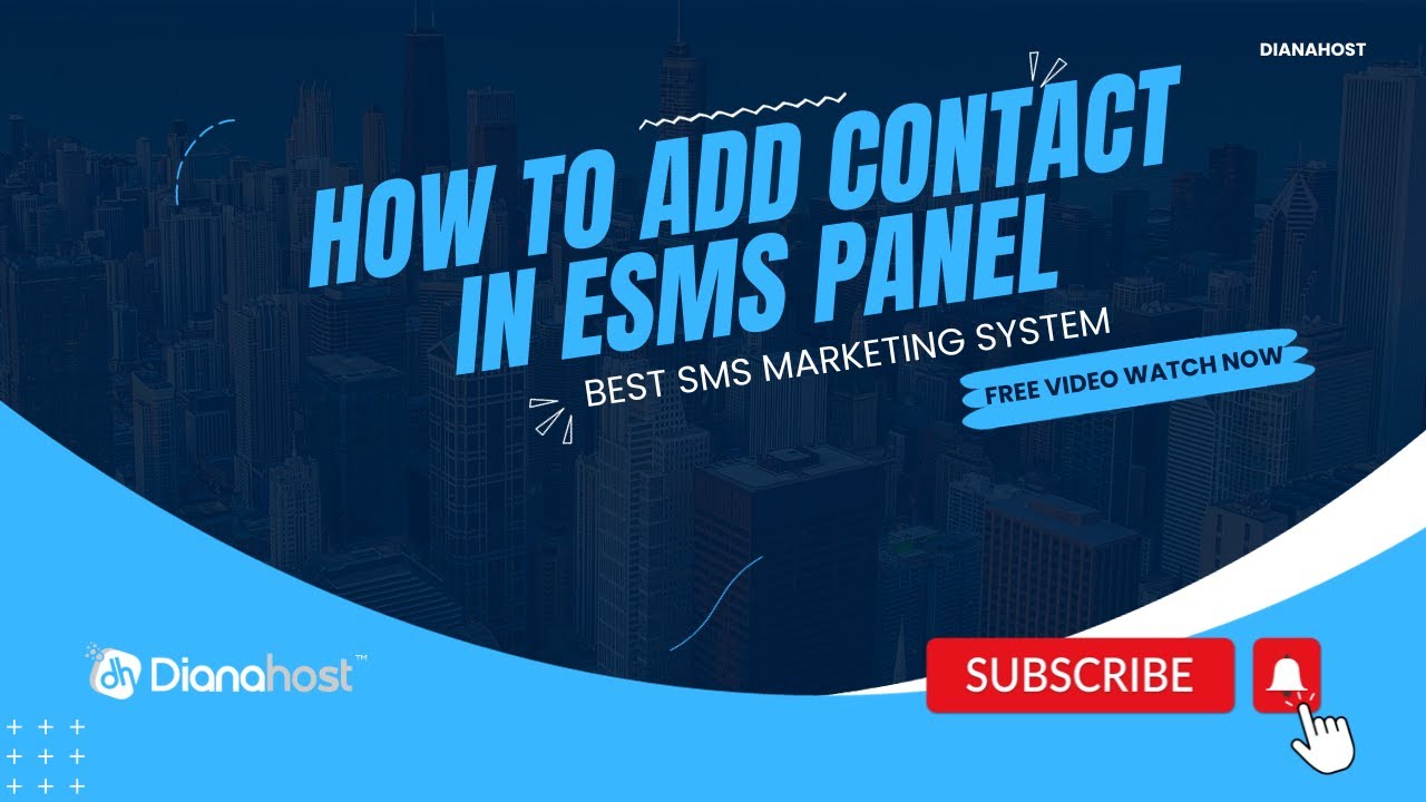 How To Add Contact Number in ESMS Diana Host SMS Panel Short Video ...