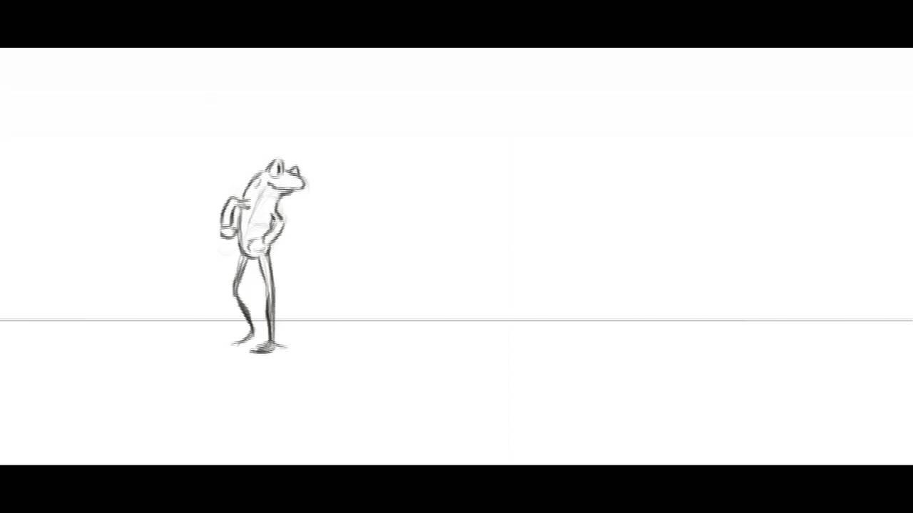 frog jump and walk animation - YouTube