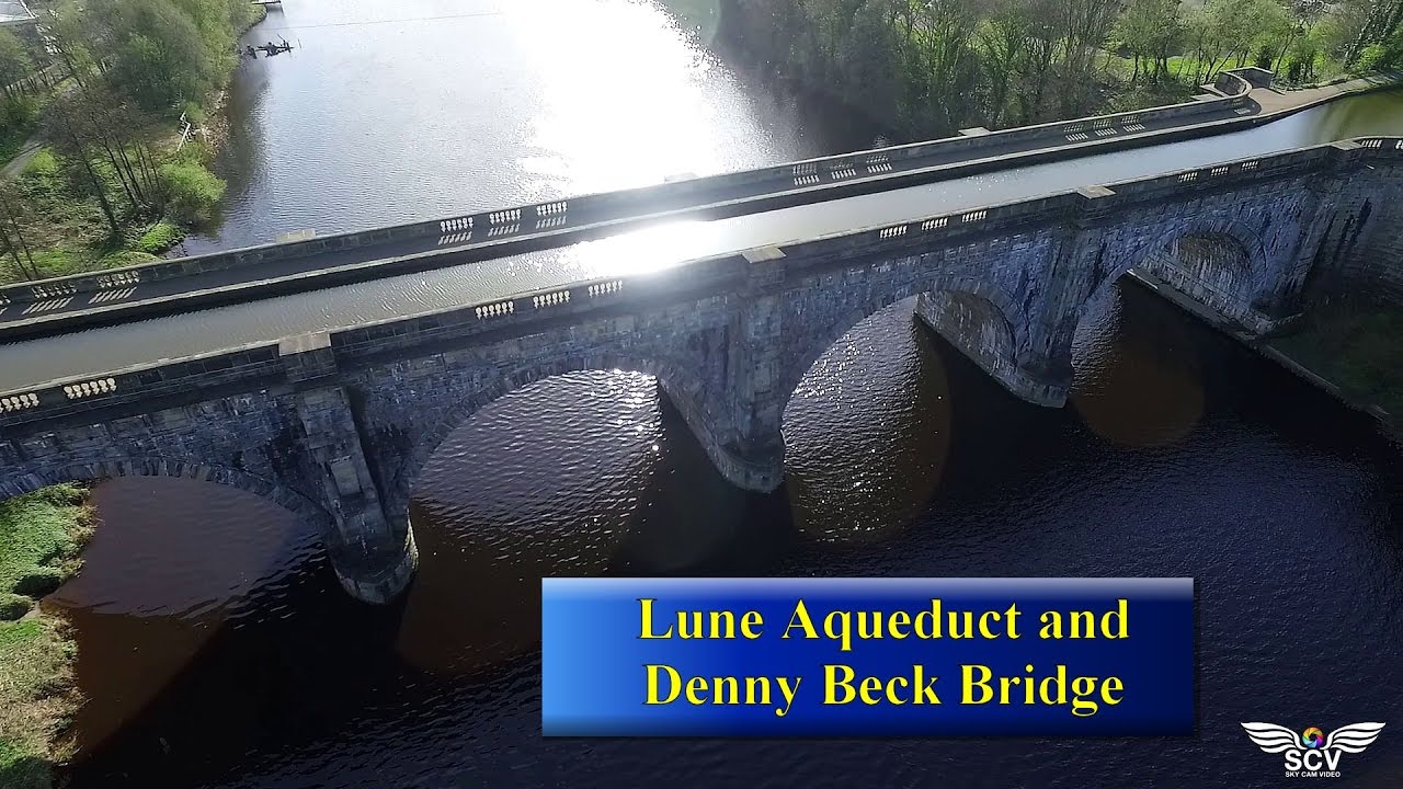 The Lune Aqueduct and Denny Beck Bridge. Birds eye view. (Dji Phantom 3 ...